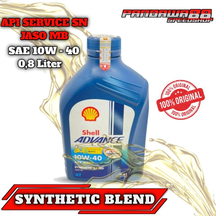 Oli SHELL ADVANCE A7X MOTOR MATIC 0,8L 10W-40 | SHELL Oil 800ml ADVANCE ...