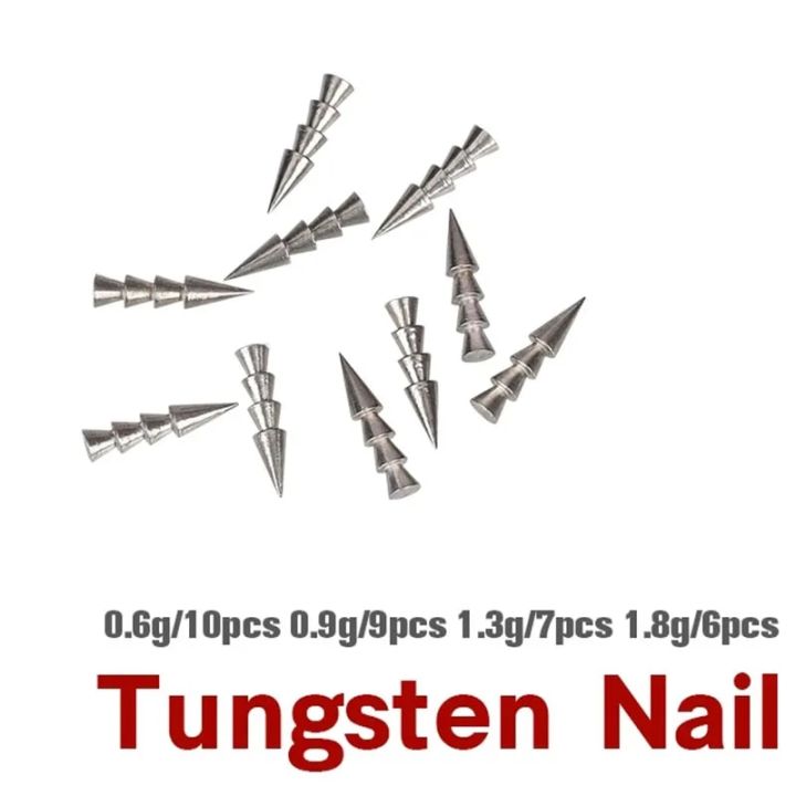 【Hot deal】 High Specific Gravity Tungsten Nail Weight 0.6g 0.9g 1.3g 1 ...