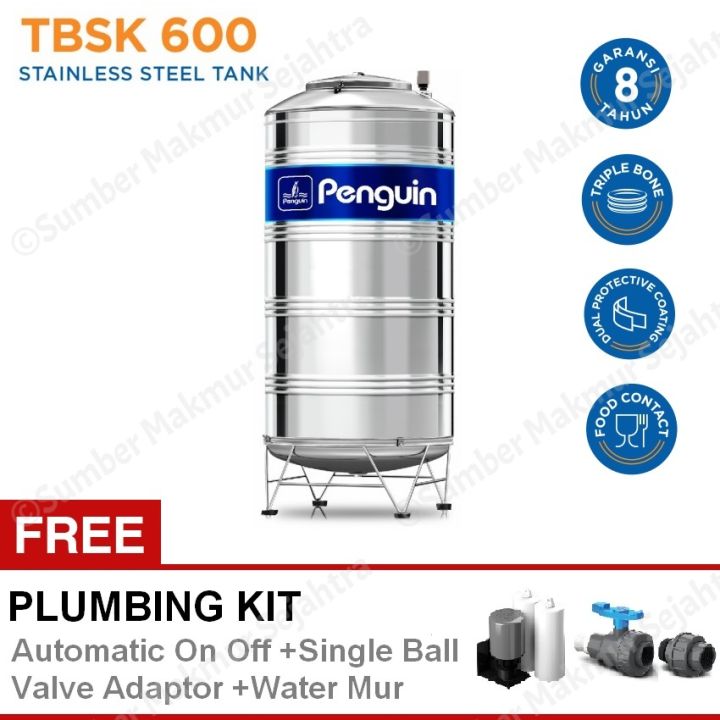 Penguin Toren / Tandon / Tangki Air Stainless 600 liter - TBSK 600 ...