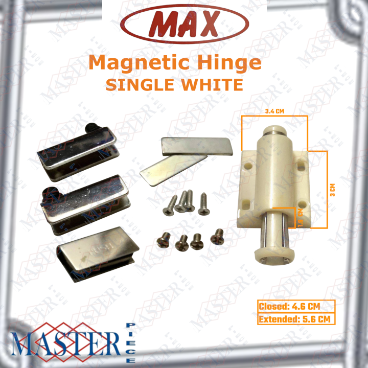 (1 SET) Single Magnetic Hinge MAX White | Lazada PH