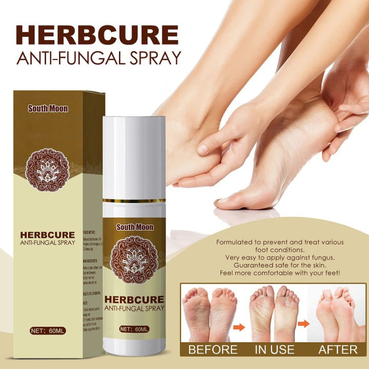 60ml Fungal Combat Feet Spray Foot Sterilize Spray Herbal Anti-fungal ...