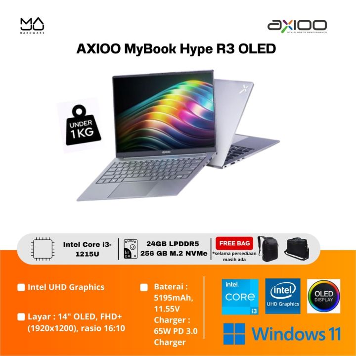 LAPTOP AXIOO HYPE R 3 OLED i3 1215U 24GB 256GB WINDOWS 11 | Lazada ...