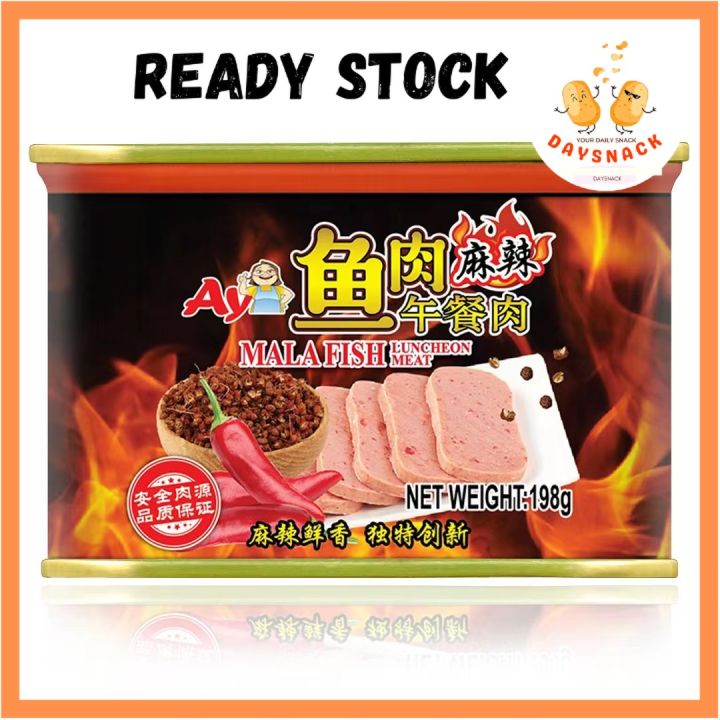 【Non-Halal】Ayi Fish Luncheon Meat Mala Spicy Flavour 阿姨鱼肉午餐肉 麻辣口味 198g ...