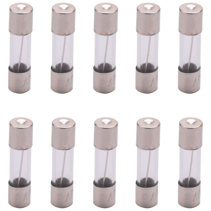 10 Pcs 250V 10Amp Slow Blow Time Delay Glass Fuses Tubes 5mm x 20mm ...