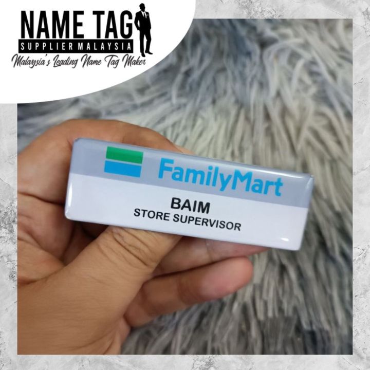 Family Mart Name Tag Epoxy Metal | MAGNET & PIN | Lazada