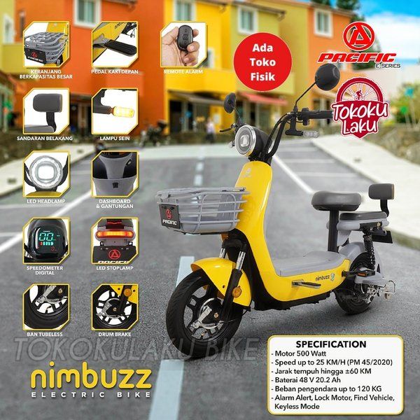Sepeda Listrik Nimbuzz by Pacific Bike Terbaru Skuter Motor Bukan Selis ...