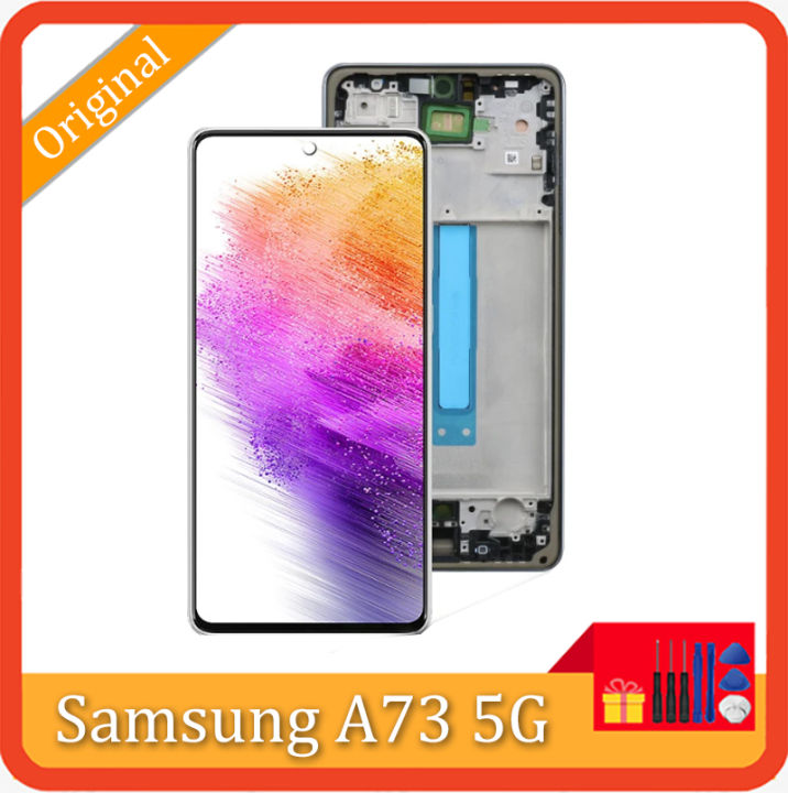 6.7" Original Super AMOLED Display For Samsung A73 5G A736B SM-A736B/DS LCD Display Touch Screen ...