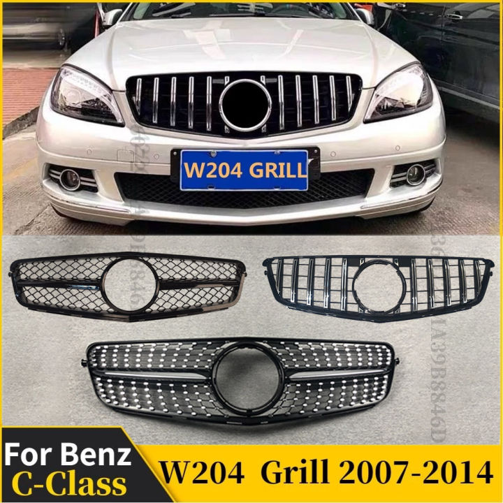 For Mercedes W204 Grill Benz C C204 2007-2014 C180 C200 C250 C300 C350 ...