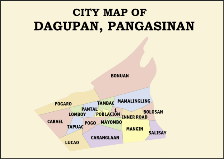 Dagupan City Map Waterproof A4 Laminated Chart | Lazada PH