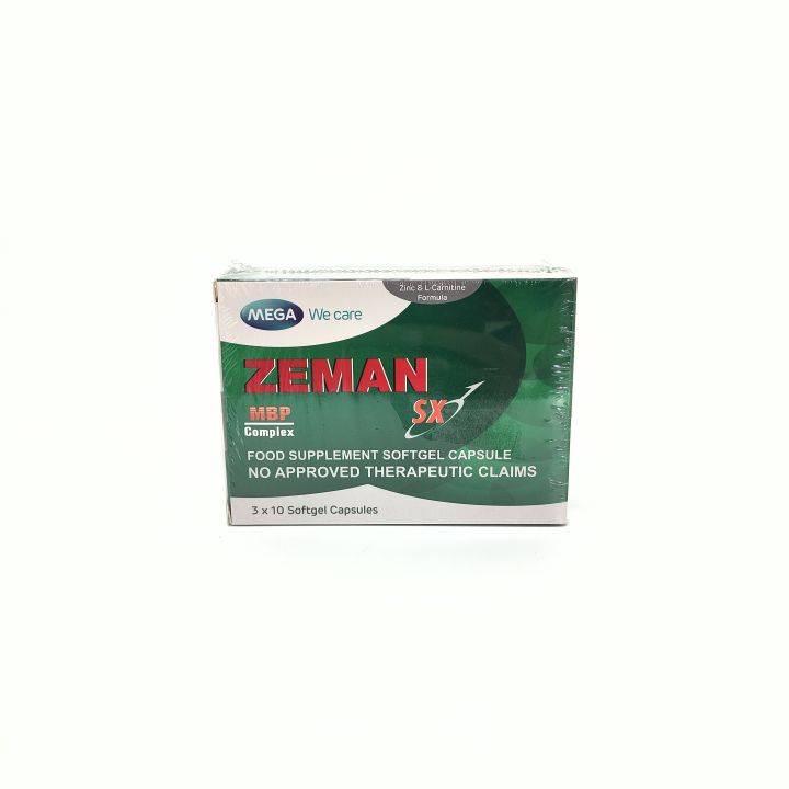Zeman SX soft-gelatin cap box of 30 capsules | Lazada PH