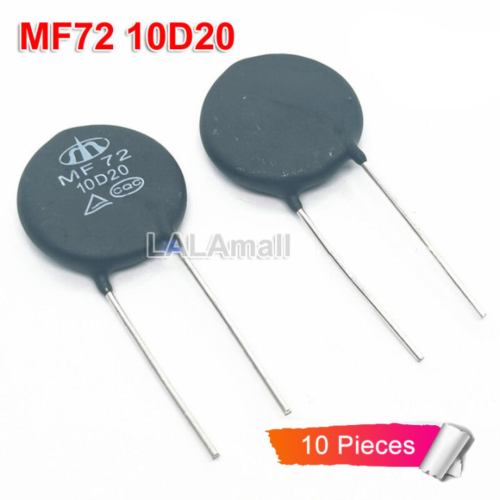 10ชิ้น Thermistor MF72 10D20 10R ตัวต้านทานความร้อนขนาดเส้นผ่าศูนย์กลาง ...