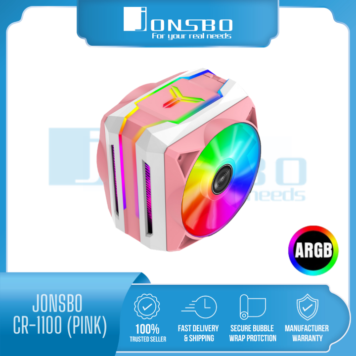 Jonsbo CR-1100 (PINK) RGB LED 6 Heat Pipes CPU Radiator Cooling Fan | Lazada