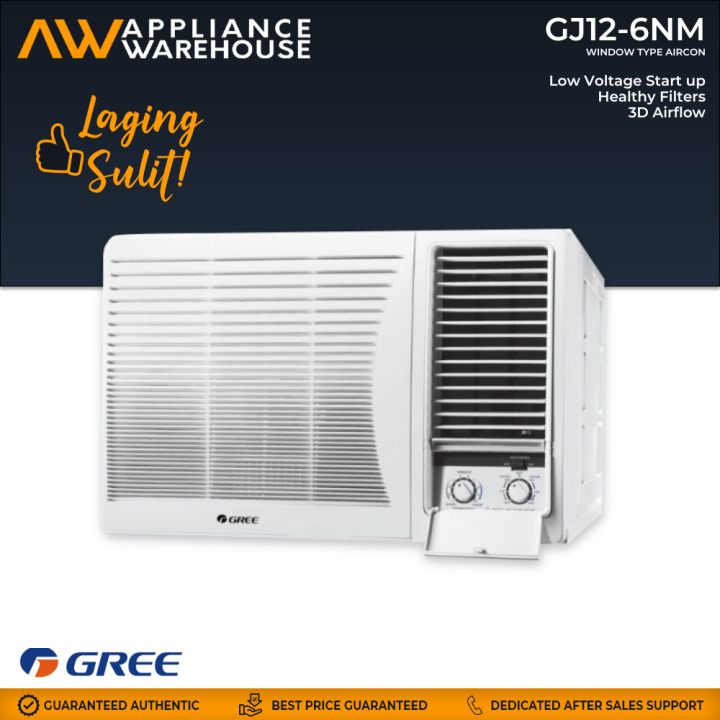 Gree GJ12-6NM 1.5HP Window Type Manual Non-Inverter Aircon | Lazada PH