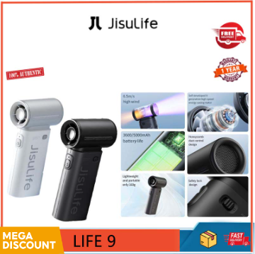 JISULIFE life9 Ultra High Speed Energy saving Handheld Small Wind Cannon Mini Portable USB Fan ...