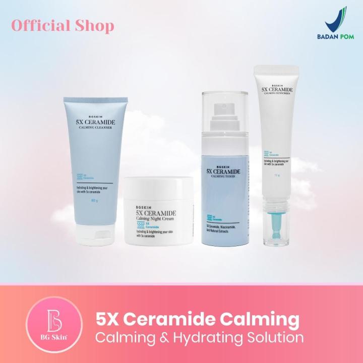 BG Skin Paket 5X Ceramide Calming Set Skincare untuk Menghidrasi dan ...