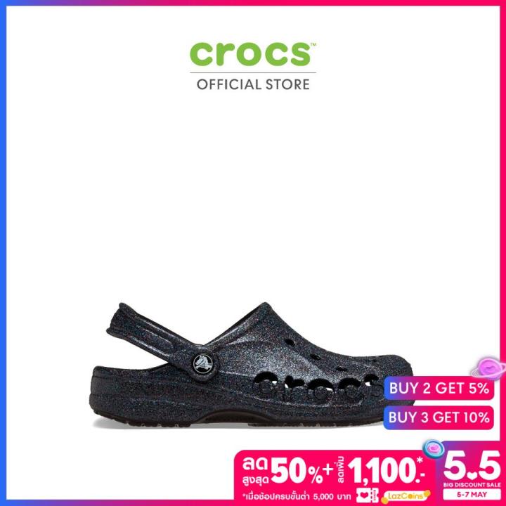 CROCS รองเท้าลำลองผู้ใหญ่ BAYA GLITTER CLOG รุ่น 205925001 - BLACK ...
