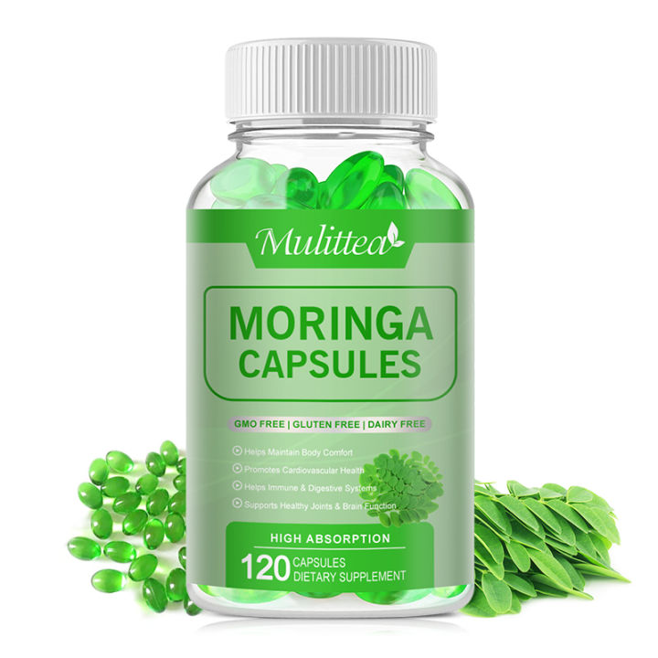 Mulittea Moringa (Malunggay) Capsules With Turmeric Rich in Nutrients ...