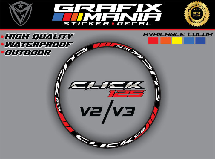 CLICK 125 MAGS DECAL V2 / V3 HIGH QUALITY | Lazada PH