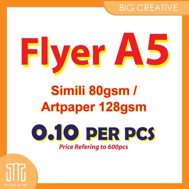 FLYERS / BROCHURE / LEAFLET / LETTERHEAD / FLYER PRINTING A5 Start 600 ...