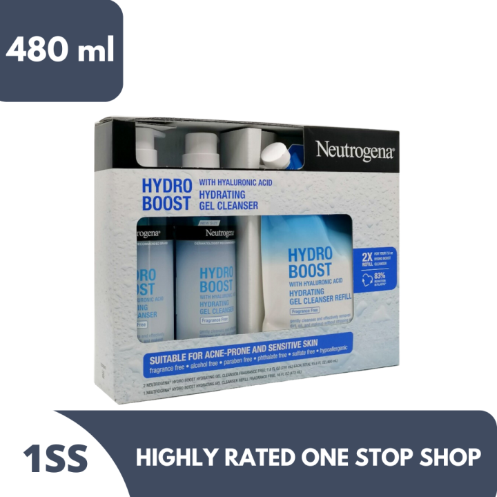 Neutrogena Hydro Boost Gel Cleanser Set 480ml | Lazada PH
