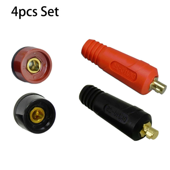 4pcs TIG Welding Cable Panel Connector-Plug Socket DKJ10-25 & DKZ10-25 ...