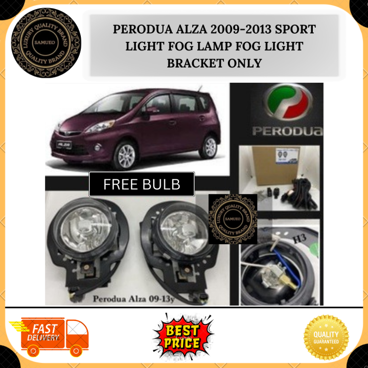 [ FREE BULB ] PERODUA ALZA 2009-2013 SPORT LIGHT FOG LAMP FOG LIGHT W ...
