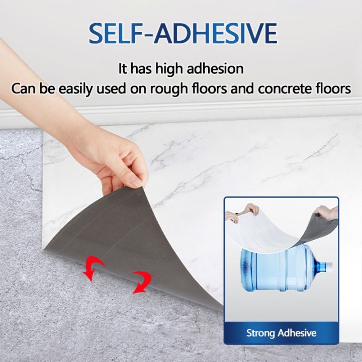 50 PCS Self-Adhesive Vinyl Tiles PVC Floor Stickers Flooring Waterproof ...