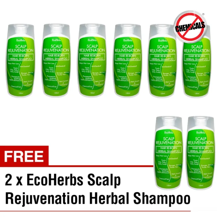Buy 6 Free 2 | EcoHerbs Value Pack Hair Care Herbal Shampoo Treatment : Natural Hair Loss/Hair ...