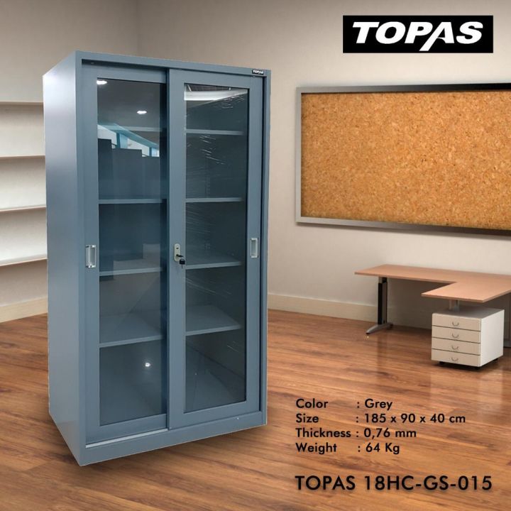 Lemari Besi Sliding Topas GS-015 - Lemari Sliding - Lemari Arsip (Plat ...
