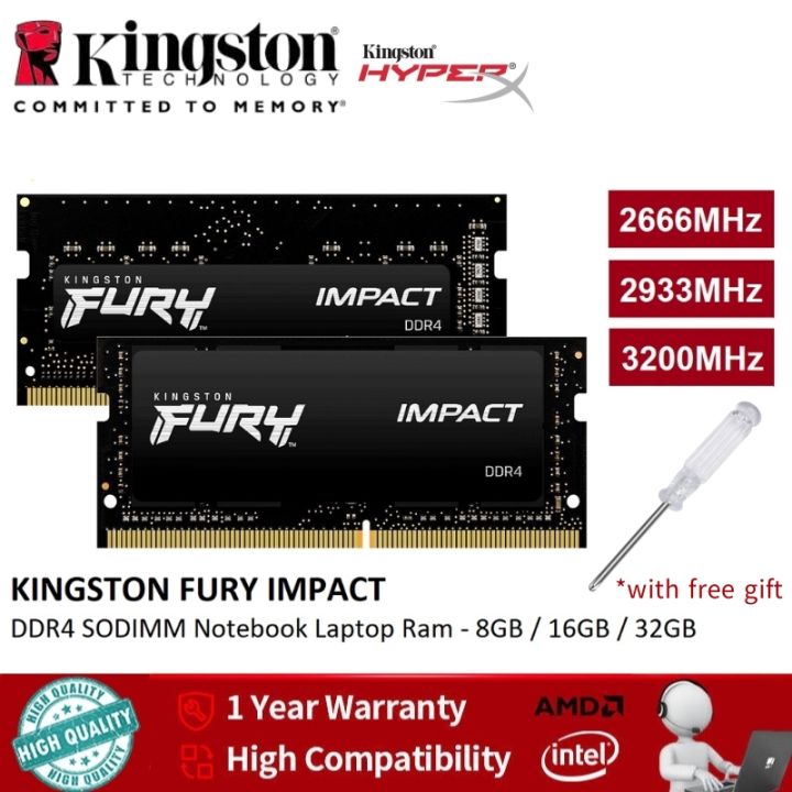 Kingston Fury IMPACT DDR4 RAM For Notebook Memory SODIMM RAM 260pin (8GB/16GB/32GB) 2400Mhz ...
