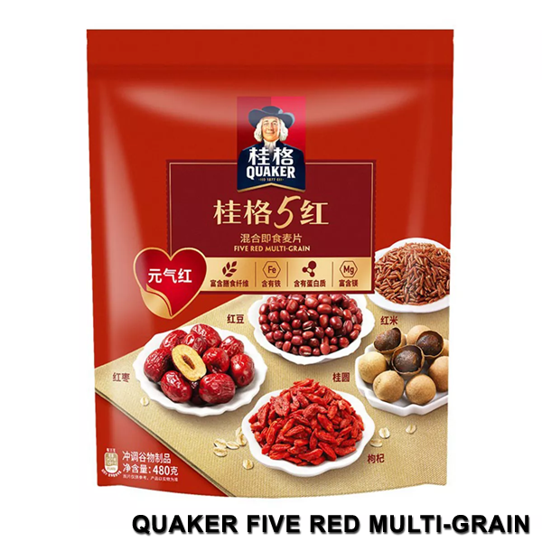 Quaker Multigrain Oats (Five Red / Five Black / Chia) - 420g~512g | Lazada