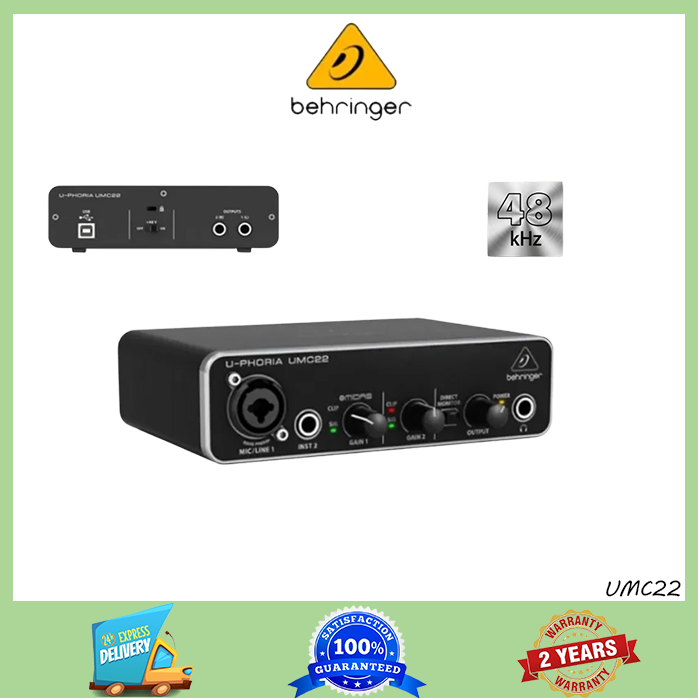 Behringer U-Phoria UM2 / UMC22 USB Audio Interface Pre amplifier Sound ...