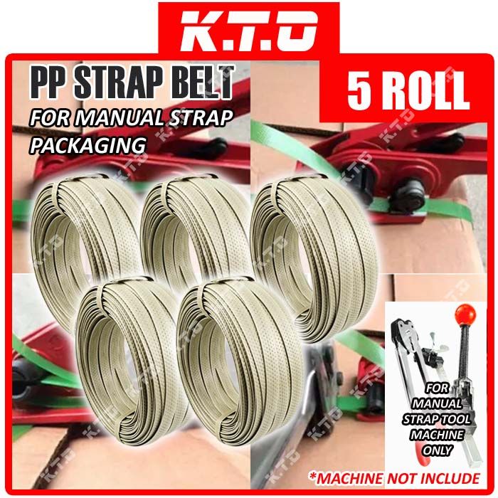 5 Roll PP Strapping Band Belt Strap For Manual Packing Sealing ...
