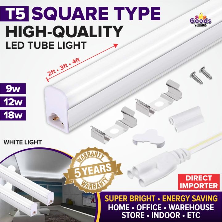 High Quality T5 LED Tube Light 9W 12W 18W White Light Super Bright ...