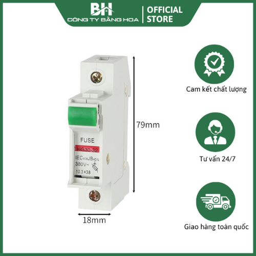 Vỏ Cầu Chì Sứ HG30-32 Cầu Chì 1 Pha Chất Liệu Nhựa FBT Chống Cháy ...