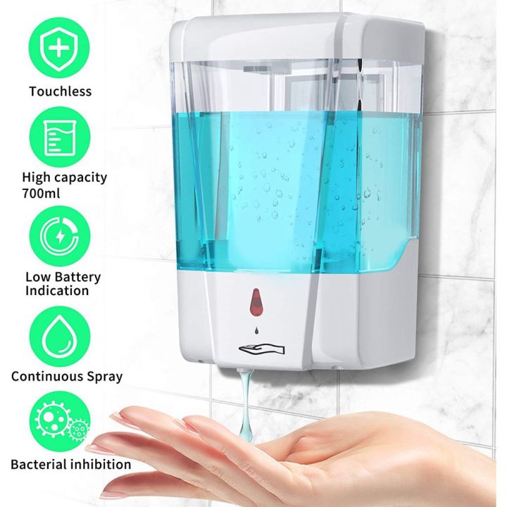 JY Smart Mall 700ML Automatic Soap Dispenser Wall Mounted Alcohol ...