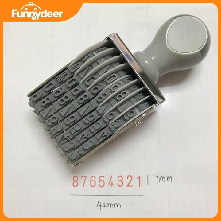 Funnydeer Rubber Number Stamp Numbering Stamp 8 Digit Accessories ...