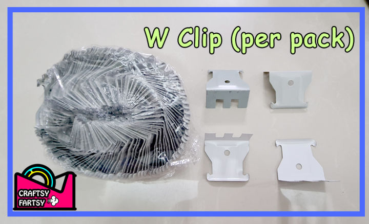 (PER PACK - 20PCS) W Clip / Wall Clip/ Metal Furring Clip/ Double ...