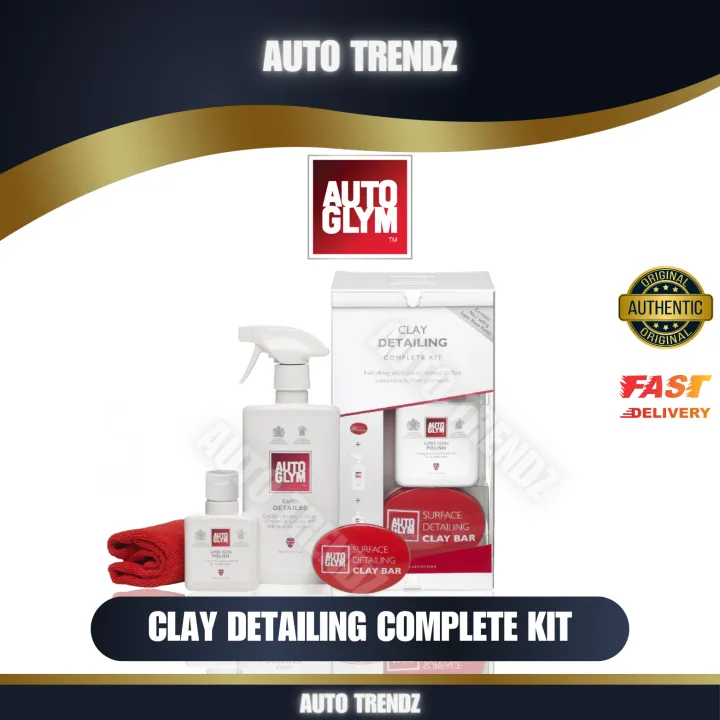 AUTOGLYM Clay Detailing Complete Kit - Diy Claying To Remove Impurities | Auto Trendz | Lazada
