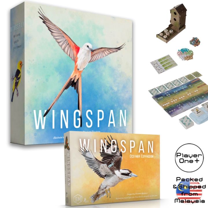 Wingspan Bird Enthusiasts Board Game with Swift-Start Pack Family Fun ...