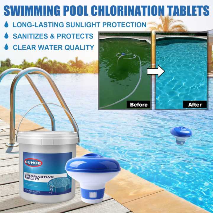 Swimming pool chlorine Pool cleaning capsules Chlorine Klorin Floating ...