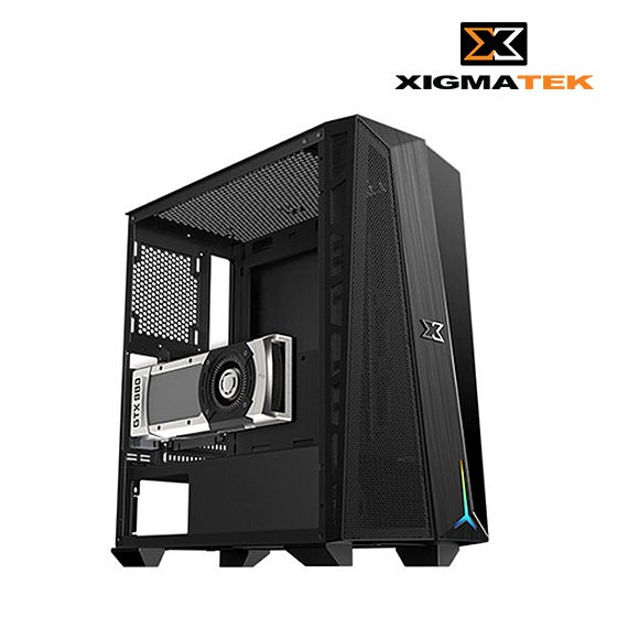 Xigmatek Cyclops Black PC Case - Mid Tower / Mesh Front Panel ...