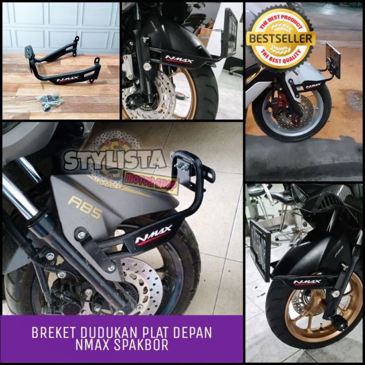 DUDUKAN PLAT DEPAN NMAX BAHAN TEBAL AKSESORIS VARIASI MOTOR 2015 2016 ...