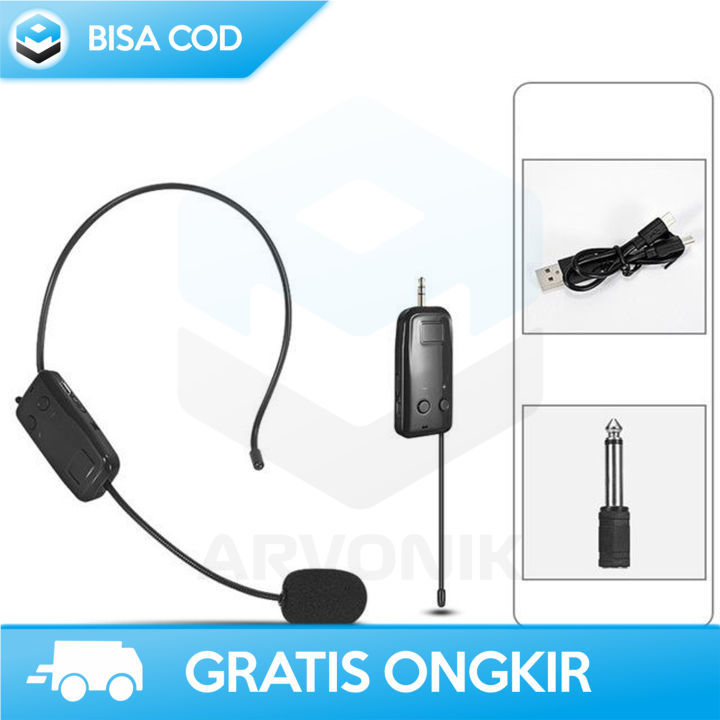 WIRELESS MICROPHONE SPEAKER HEADSET IMAM MASJID TANPA KABEL OR BUS | Lazada Indonesia
