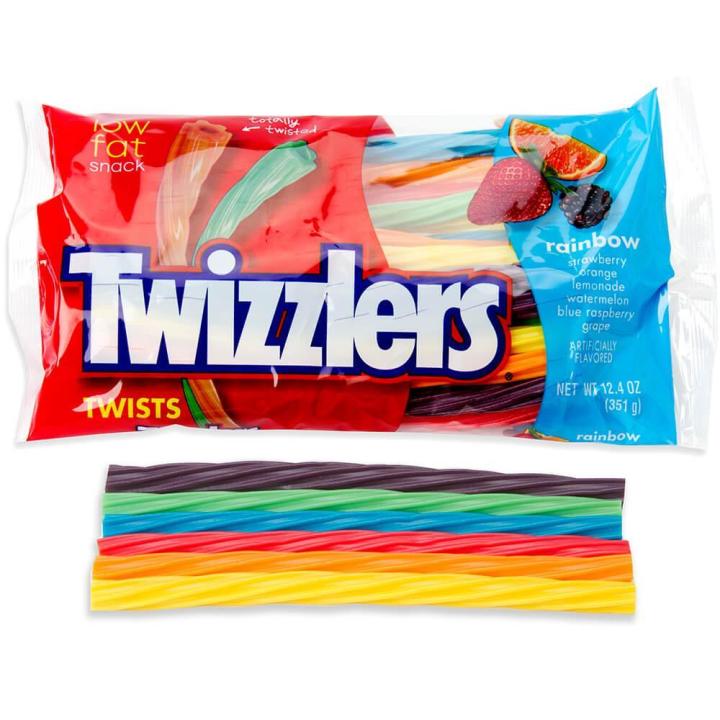 Twizzlers Twists Candy Sweet & Sour Filled Twist - Strawberry / Cherry ...