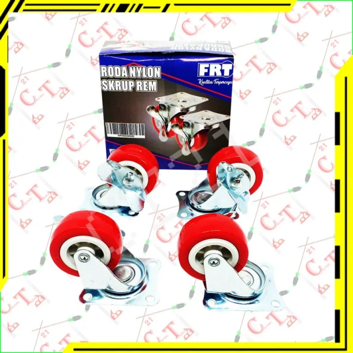 RODA COSTER 202/RODA TROLI TANPA REM DAN REM | Lazada Indonesia