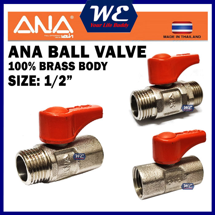 ANA 100% BRASS MINI BALL VALVE - MADE IN THAILAND (HEAVY DUTY SERIES ...