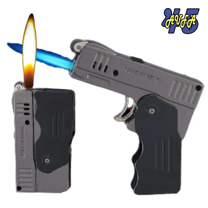 (LINTINGAN TEMBAKAU) KOREK API GAS PISTOL API GANDA 2 IN 1 KOREK API ...