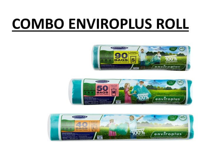 COMBO 2 rolls - Sekoplas Enviroplus Garbage Bag | Lazada