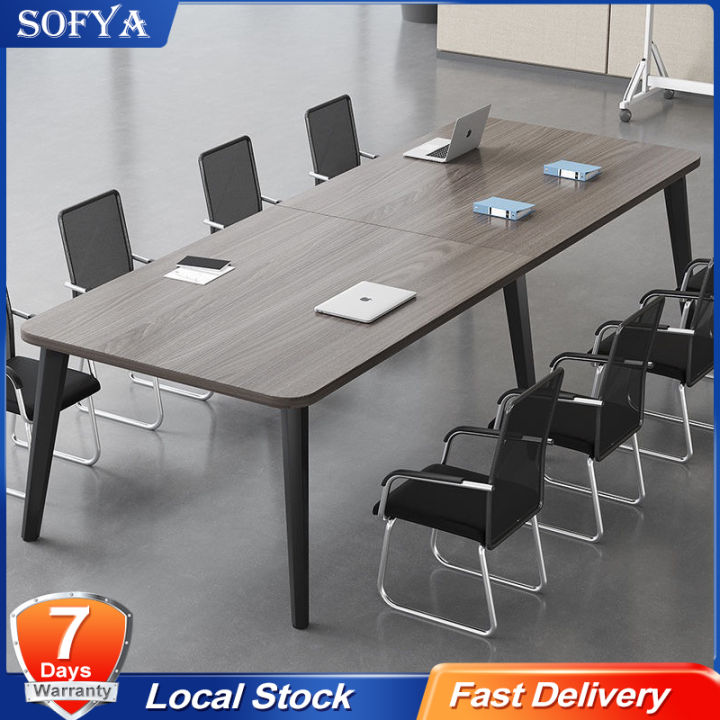 Sofya Solid Wood Office Table Minimalist Modern Office Desk Meeting Desk 160/180/200CM Office ...